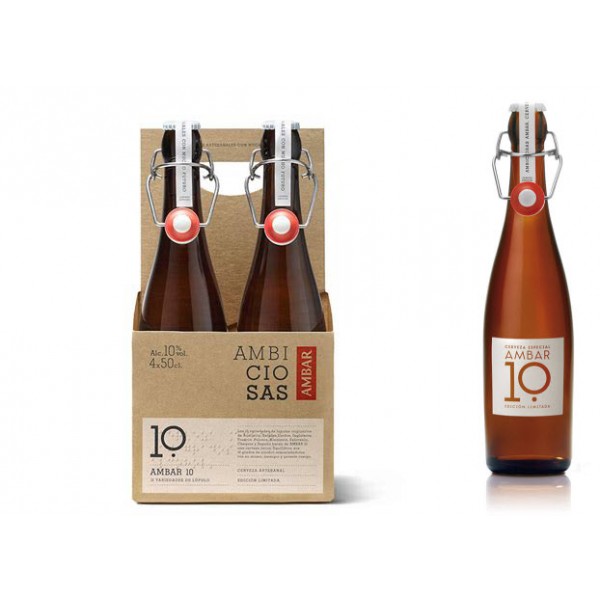 nuevo modelo de botella ambar para cerveza